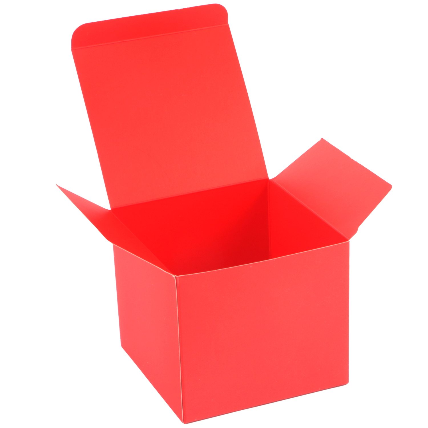 Jongeneel Verpakkingen. Ds à 50 kubus klepdoosje 500 gram mat rood