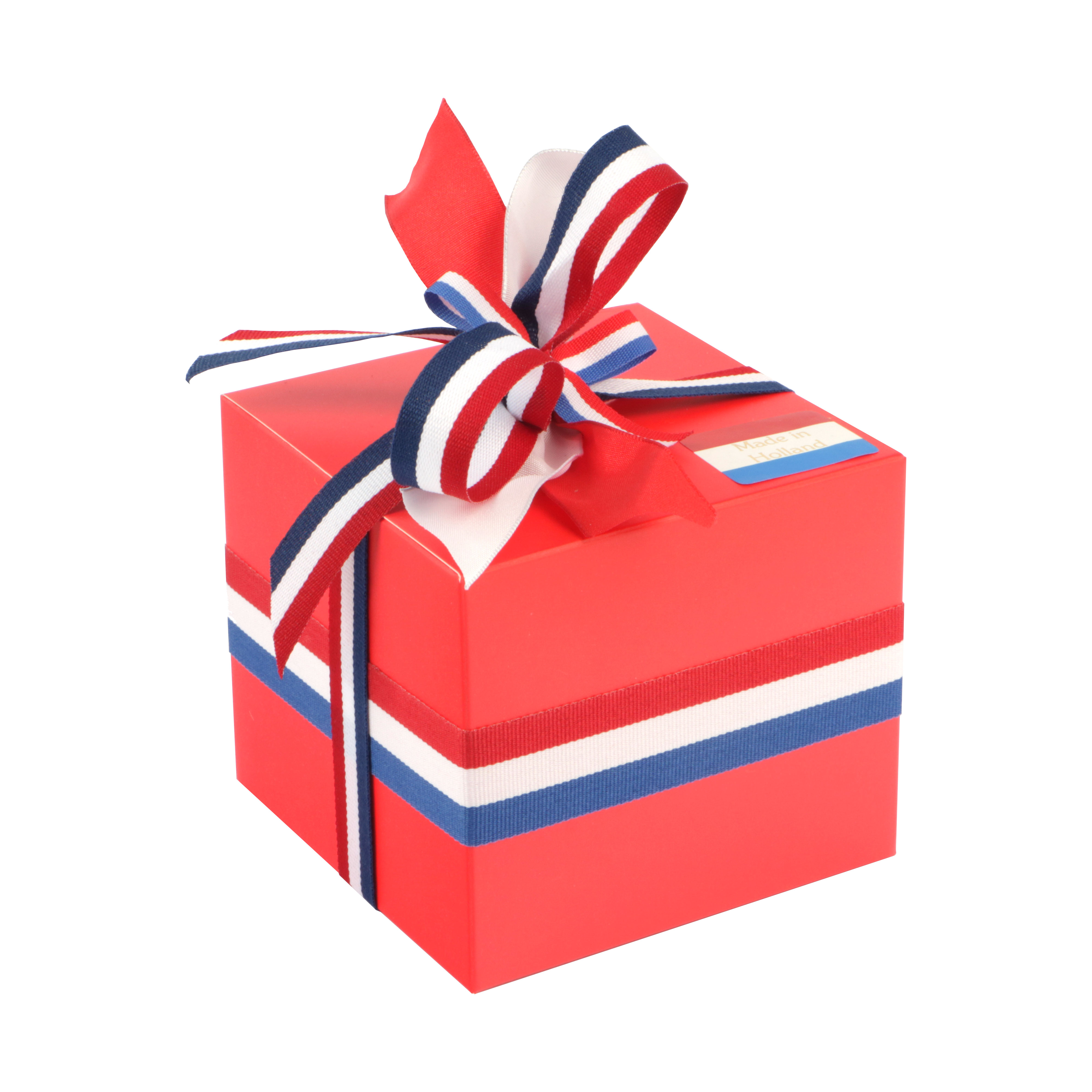 Jongeneel Verpakkingen. Ds à 50 kubus klepdoosje 500 gram mat rood