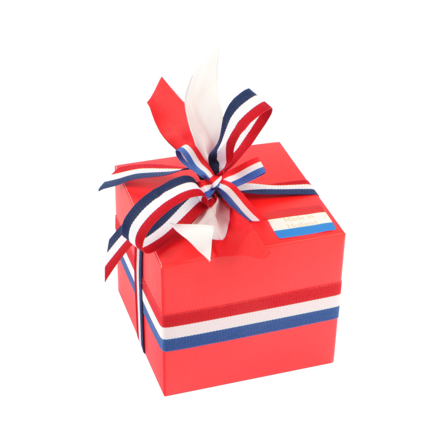 Jongeneel Verpakkingen. Ds à 50 kubus klepdoosje 500 gram mat rood