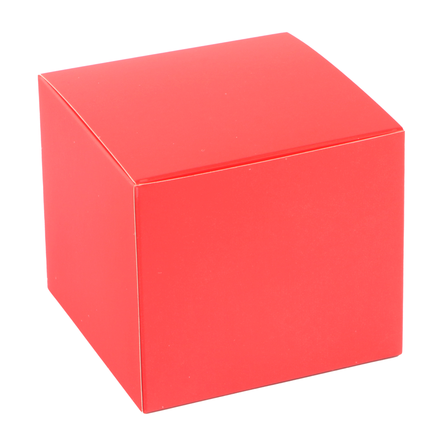 Jongeneel Verpakkingen. Ds à 50 kubus klepdoosje 500 gram mat rood