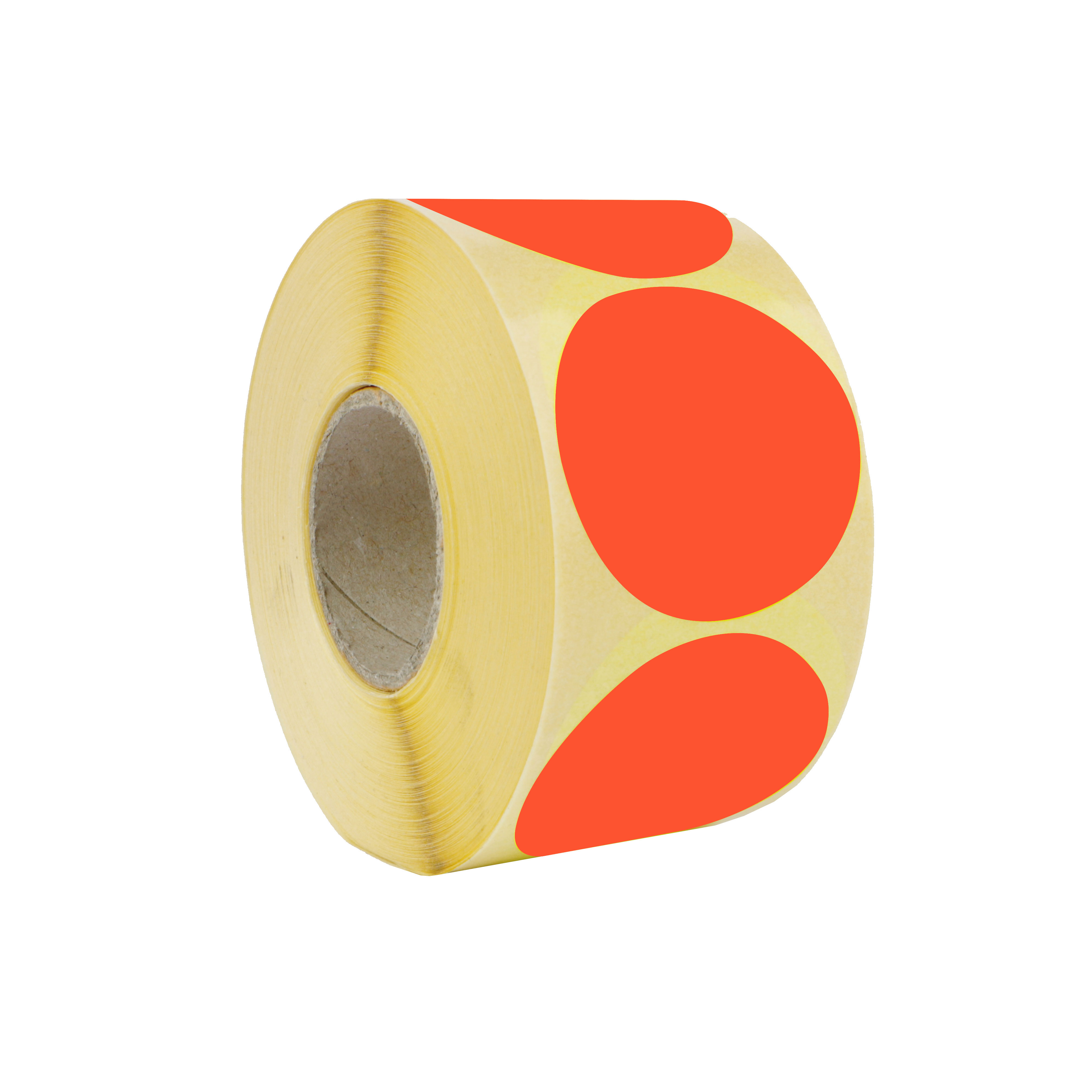 Jongeneel Verpakkingen. Rol à 1000 etiket 3,5 cm rood