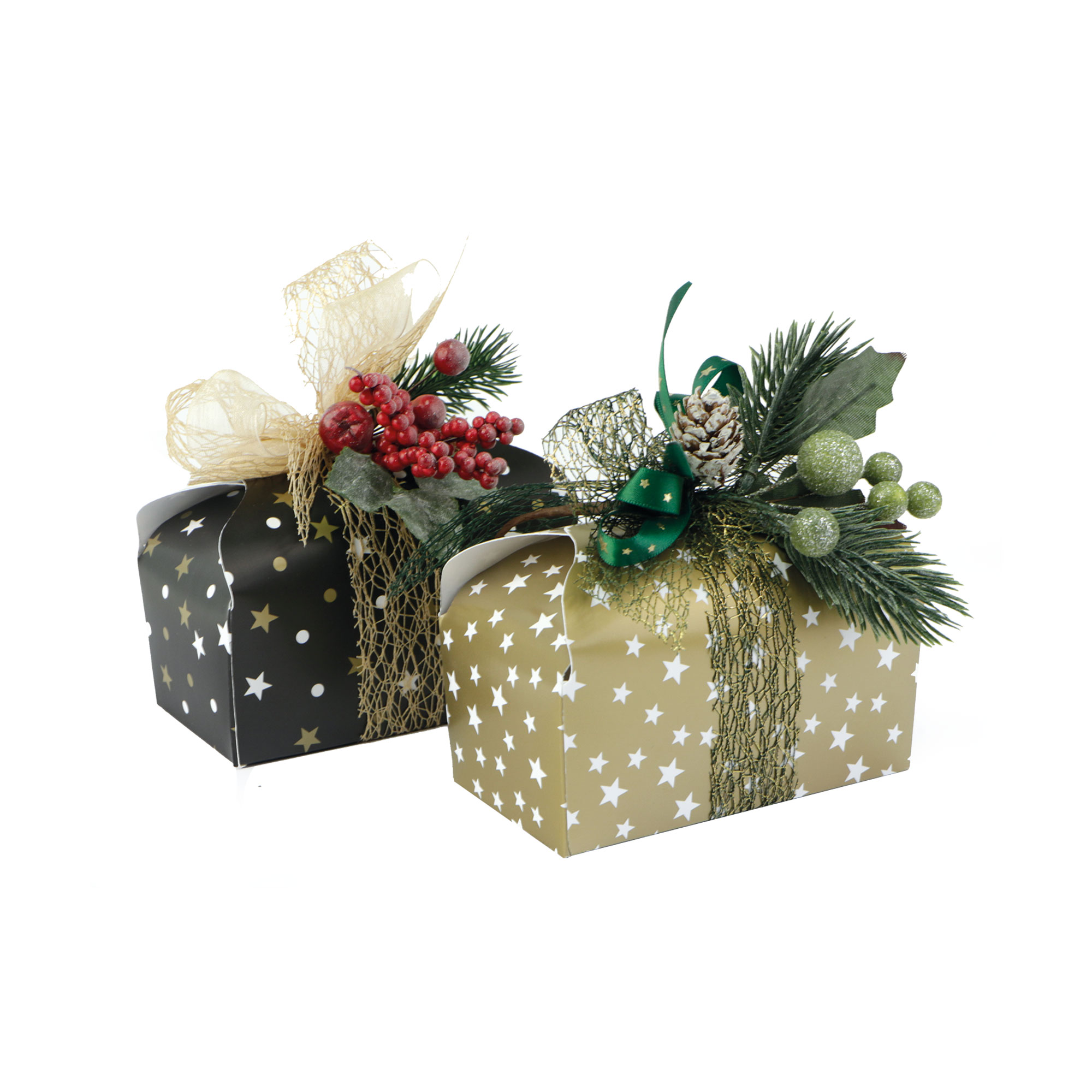 Jongeneel Verpakkingen. Pak à 25 bonbondoos 250 gram kerst zwart met ...